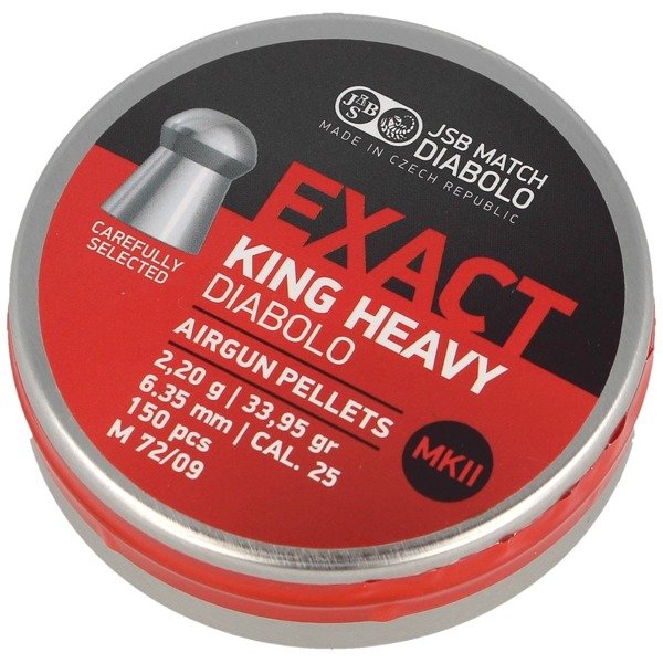 JSB KING HEAVY . 25 lövedék, 6,35 mm KICSI - 6,35 mm